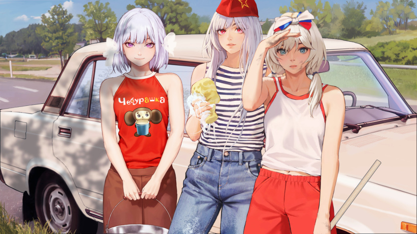 Safebooru - 3girls ak-12 (girls' frontline) alternate costume an-94 ...