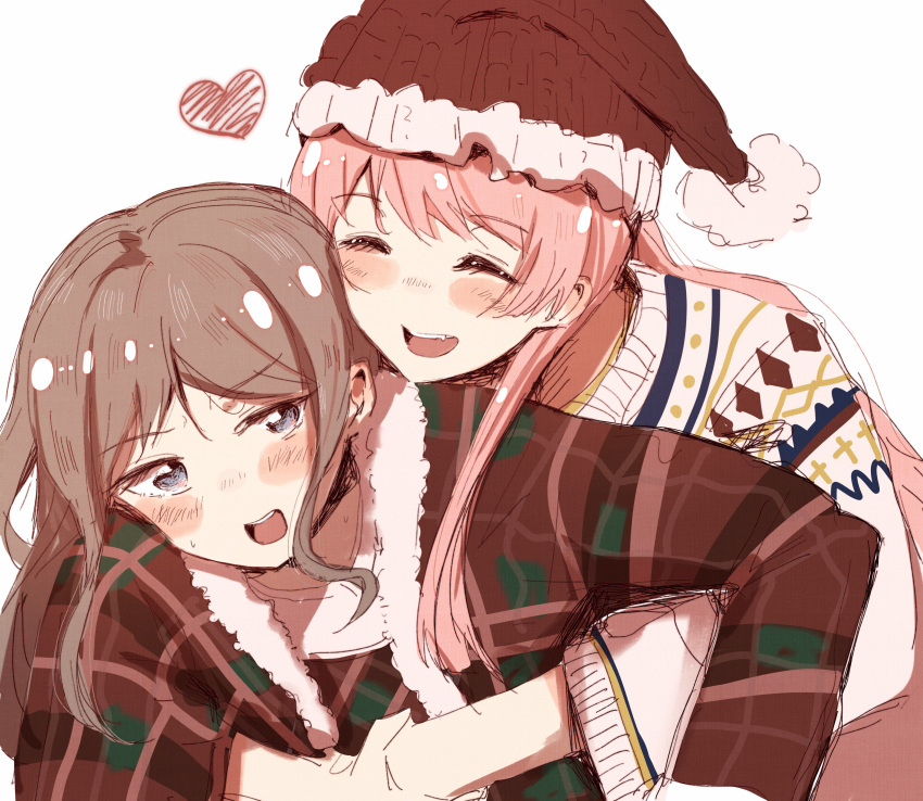 Safebooru - 2girls absurdres bang dream! bang dream! it's mygo!!!!! blue eyes blush brown hair ...