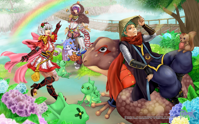 Safebooru - 2boys 2girls acorn antenna hair aqua (ragnarok online ...