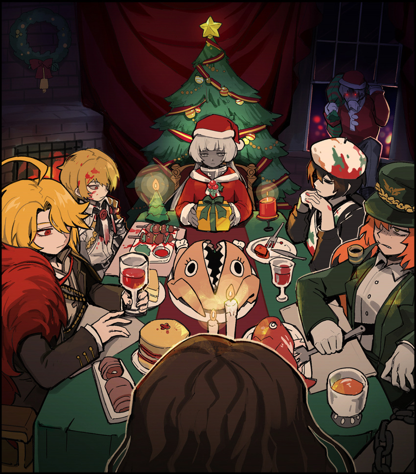 Safebooru - 3girls 4boys black hair blonde hair blood blood in hair ...