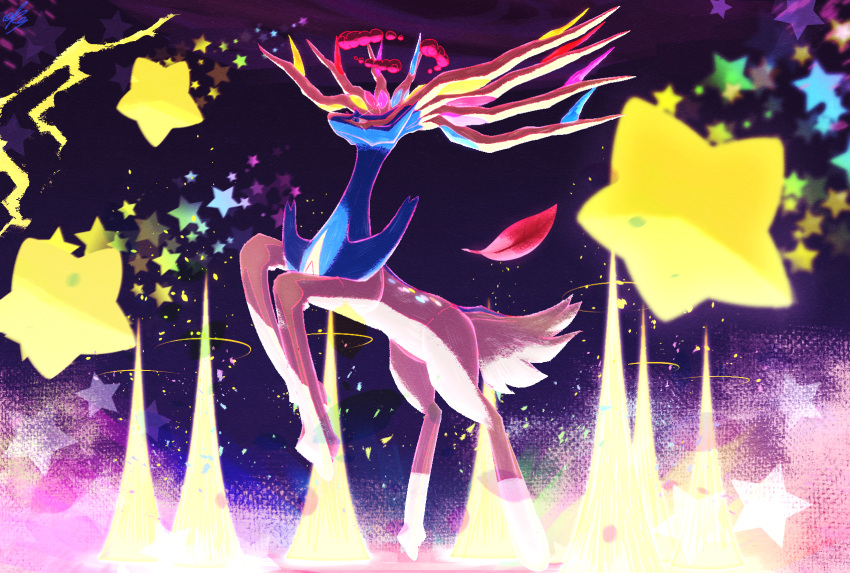 Safebooru - alternate color animal focus antlers blue eyes dynamax ...