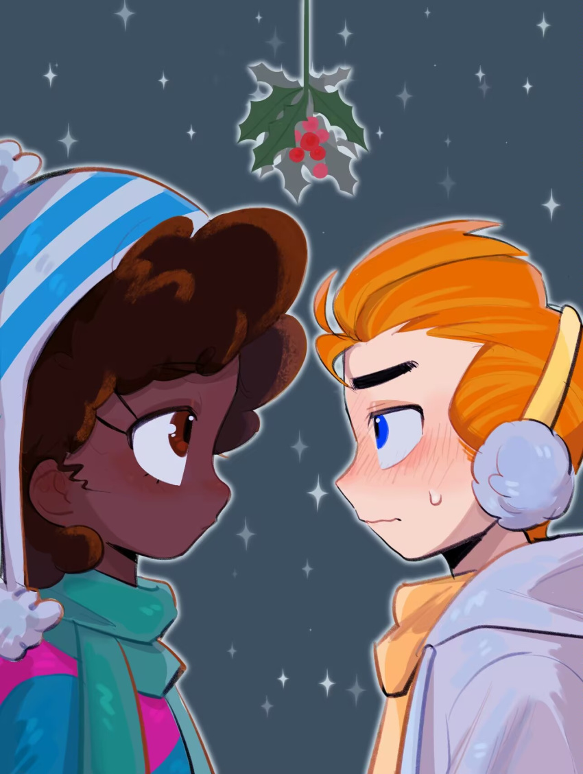 Safebooru - 1boy 1girl blue eyes blush brown eyes brown hair child ...