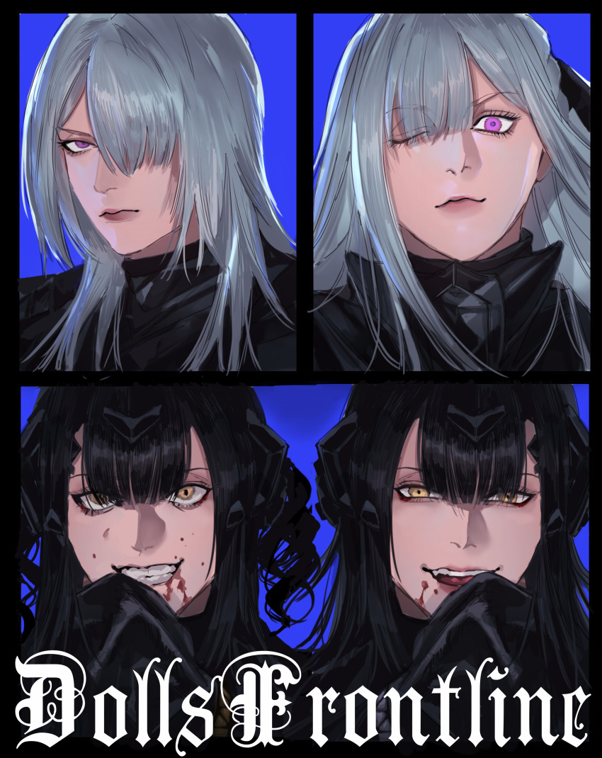 Safebooru - 4girls absurdres ak-12 (girls' frontline) ak-15 (girls' frontline) black hair blood ...