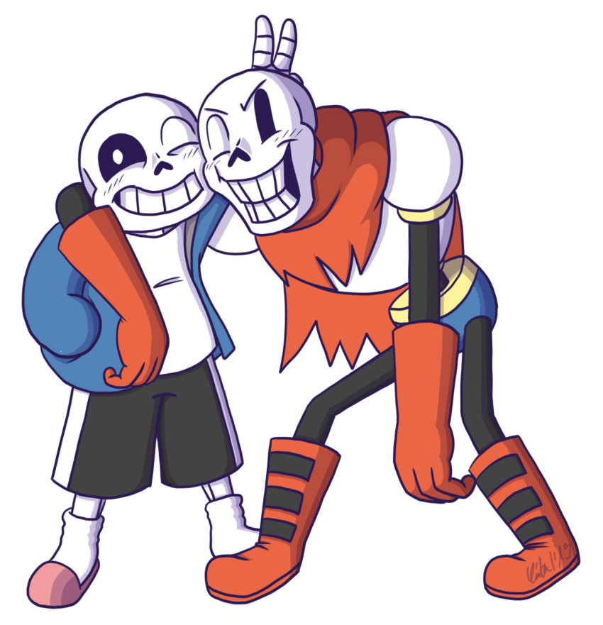 Safebooru - 2boys 2d black shorts blue jacket blue shorts brothers cape digital media duo gloves ...