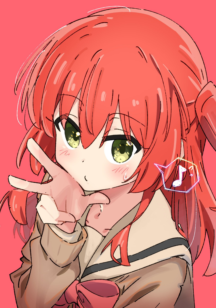 Safebooru - 1girl bocchi the rock! eighth note green eyes highres kita ...