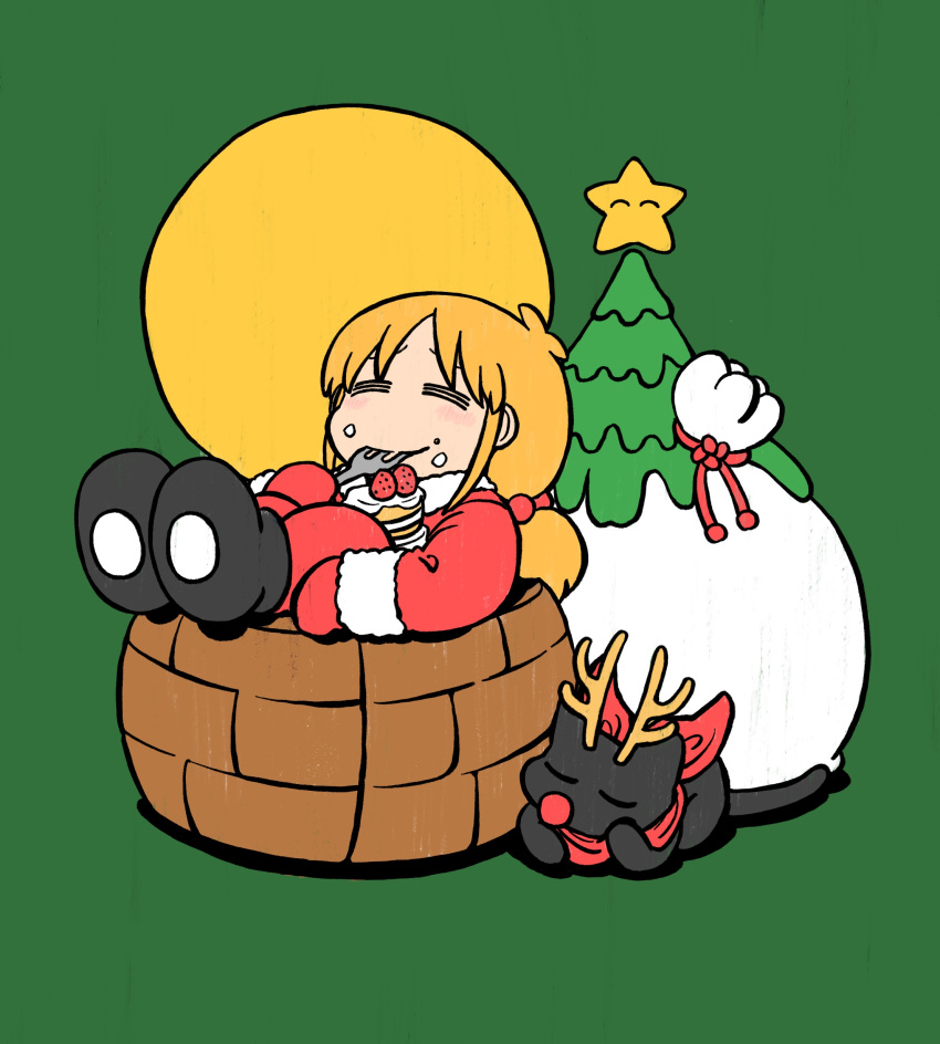 Safebooru - 1boy 1girl absurdres antlers arawi keiichi black cat black ...