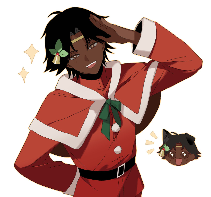 Safebooru - 1boy alternate costume belt black belt black hair dark-skinned male dark skin dr ...