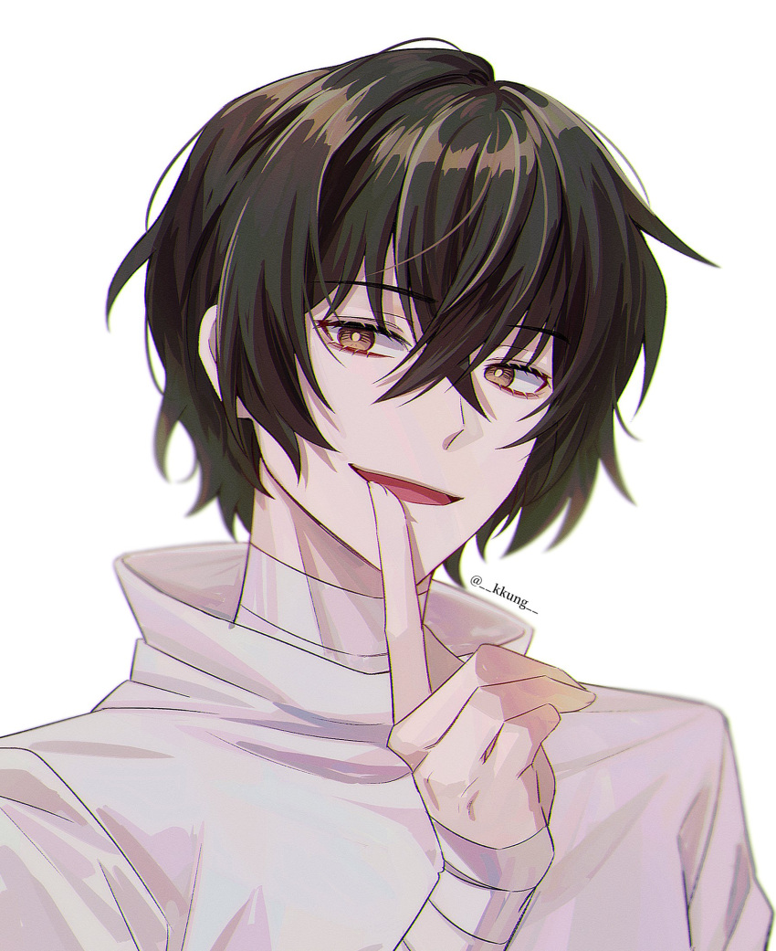 Safebooru - 1boy bandaged arm bandaged neck bandages bishounen brown eyes brown hair bungou ...