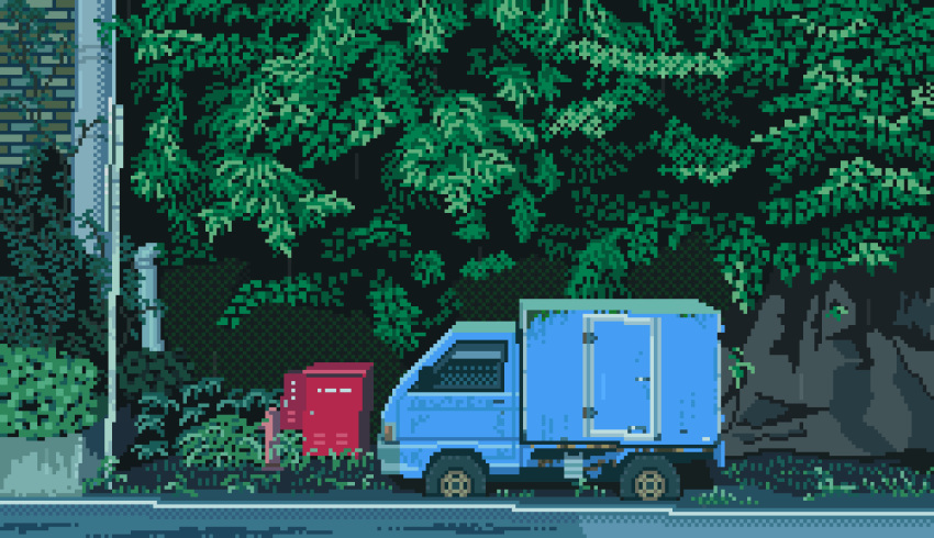Safebooru - alliko6mg animated animated gif brick wall dithering fence ...