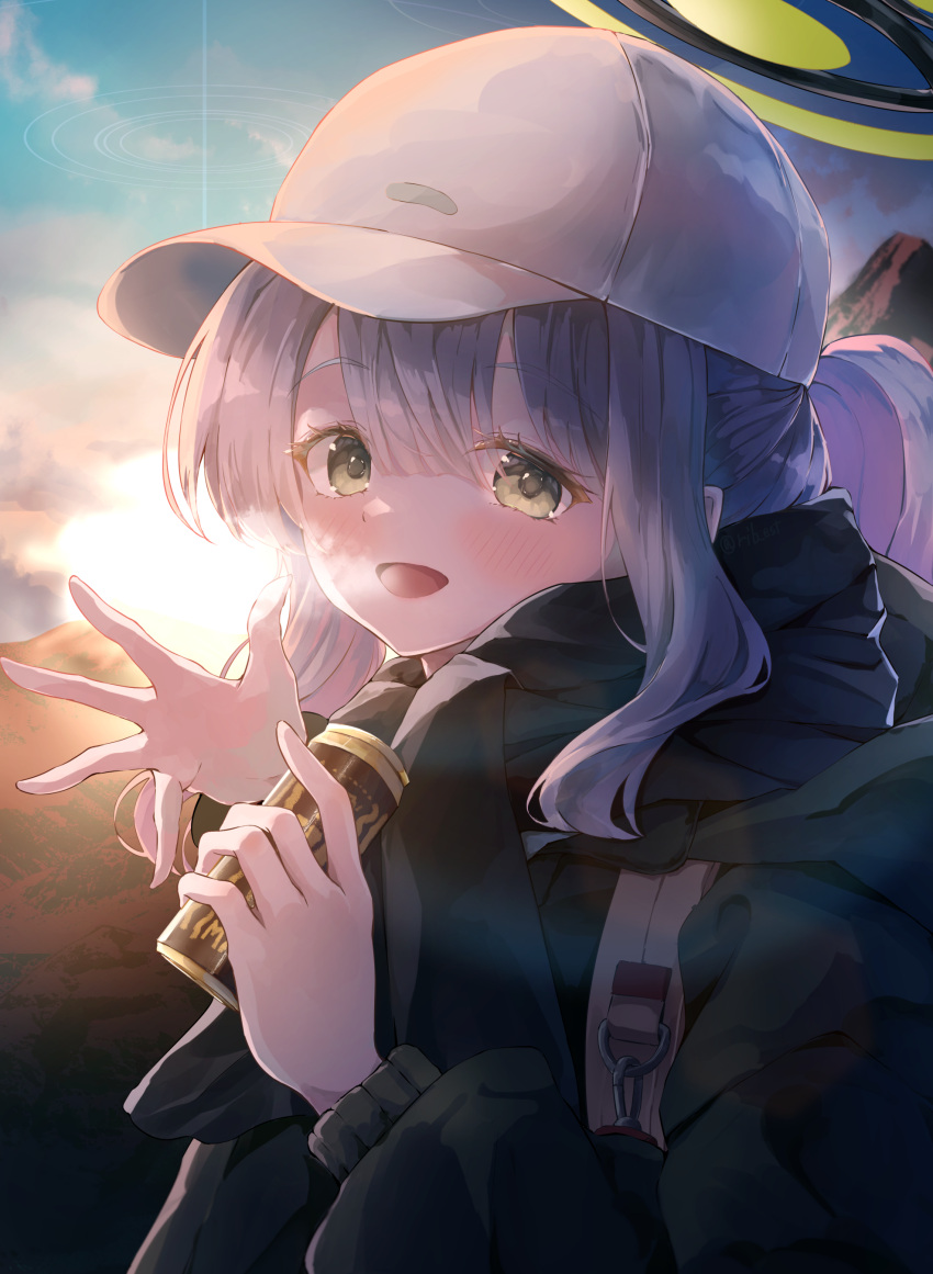 Safebooru - 1girl absurdres baseball cap blue archive can commentary ...