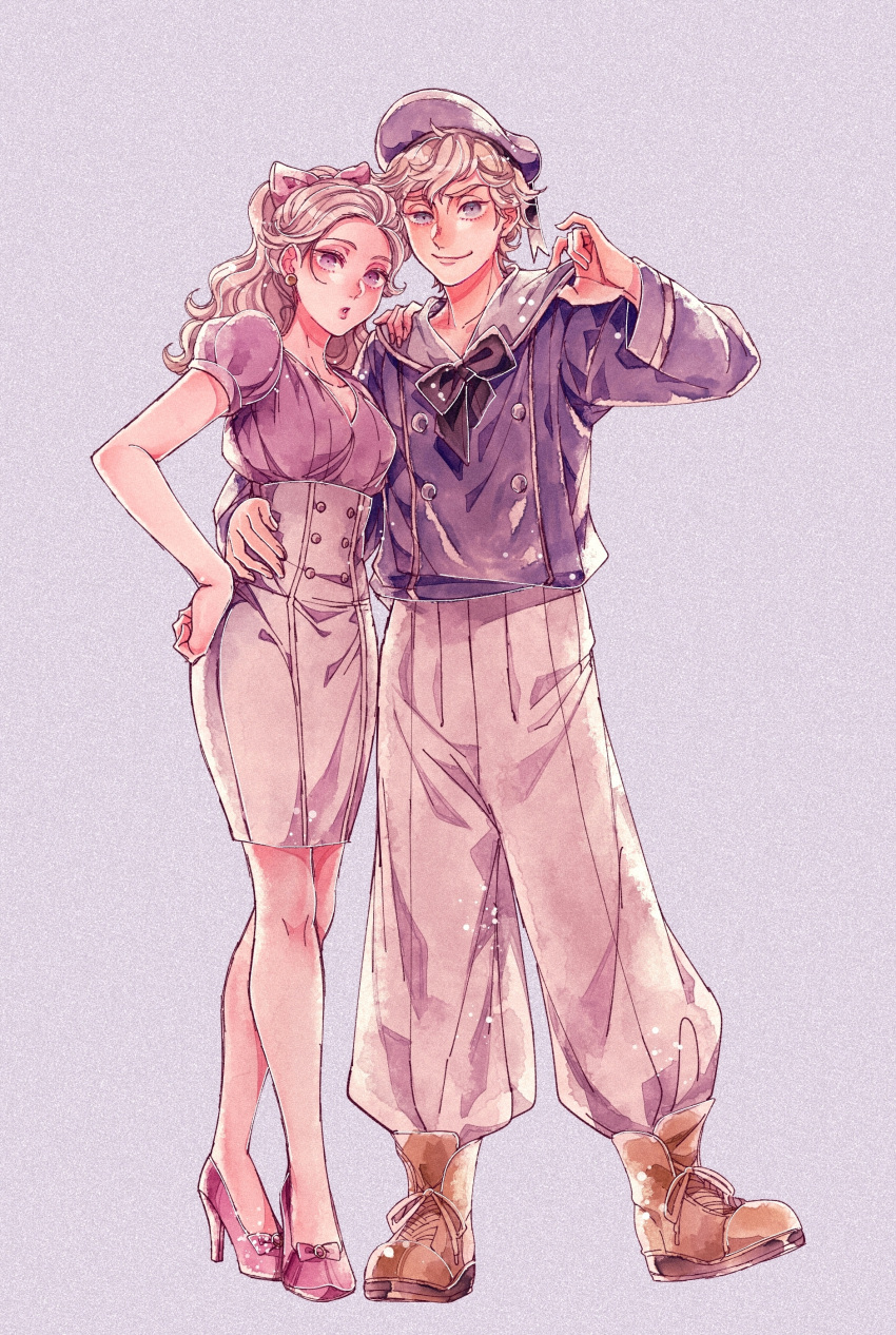 Safebooru - 1boy 1girl absurdres bow daisy duck disney donald duck hat ...