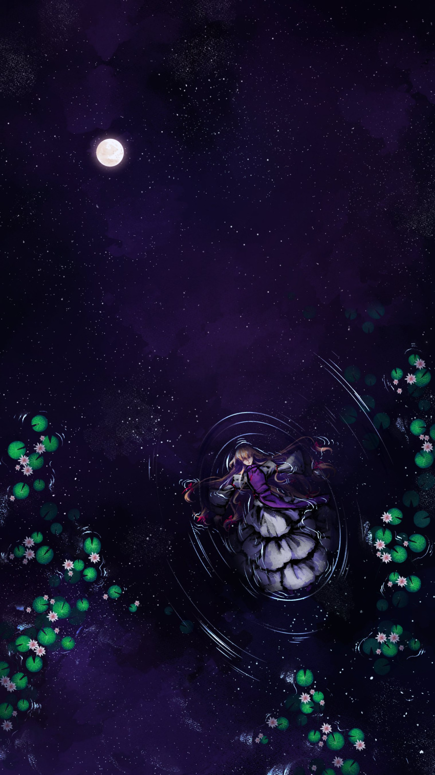 Safebooru - 1girl absurdres afloat blonde hair bow closed mouth ...