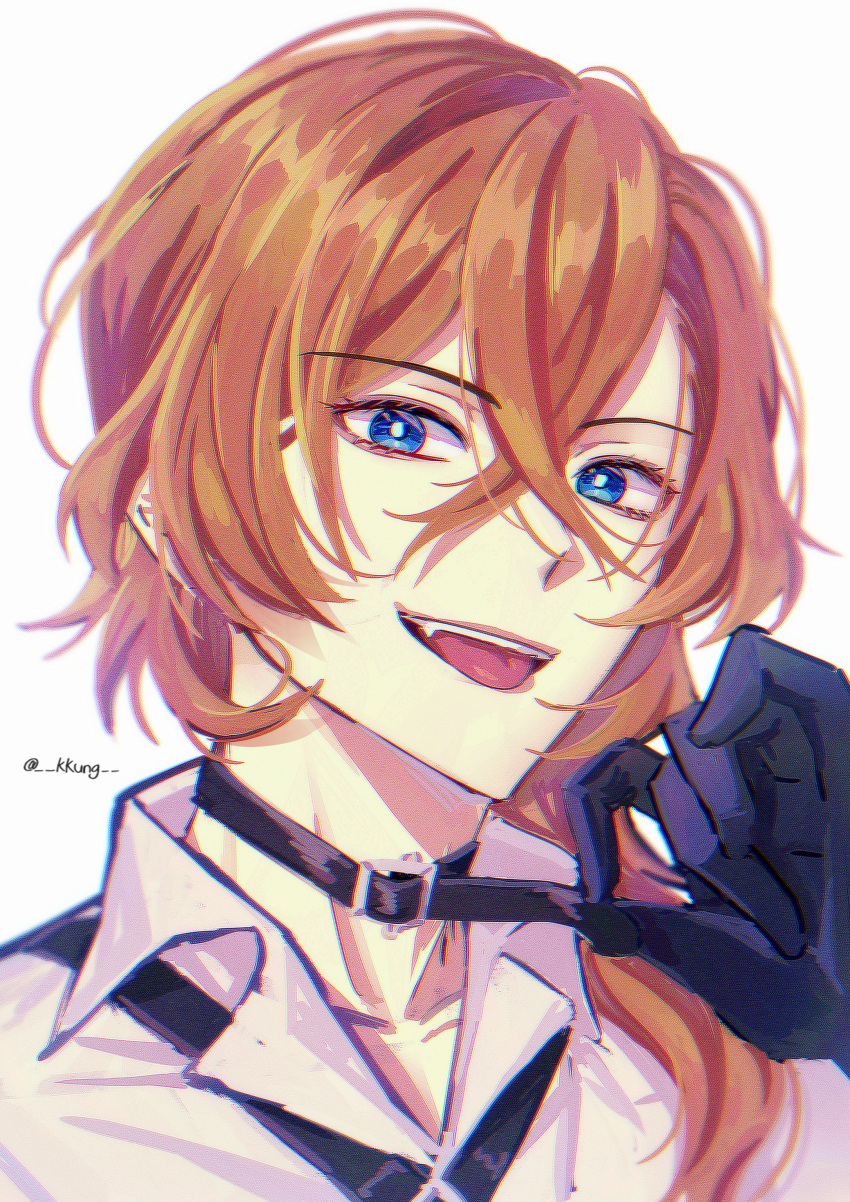 Safebooru - 1boy absurdres bishounen black choker black gloves blue eyes bungou stray dogs ...