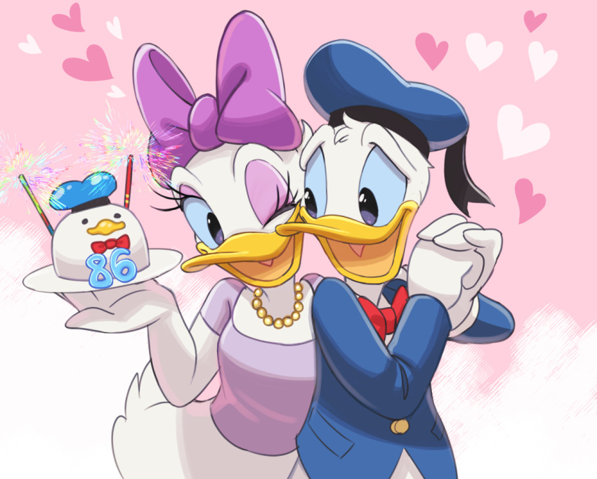Safebooru 1girl Bird Blue Eyes Bow Daisy Duck Disney Donald Duck Duck 6319