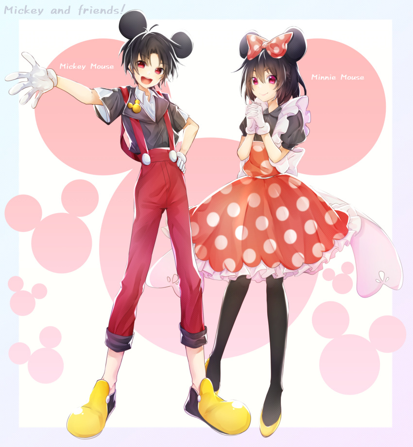 Safebooru - 1boy 1girl absurdres animal ears black hair bow disney ...