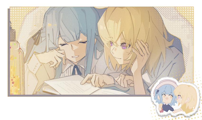 Safebooru - 2girls bang dream! bang dream! it's mygo!!!!! blonde hair blue hair closed eyes ...