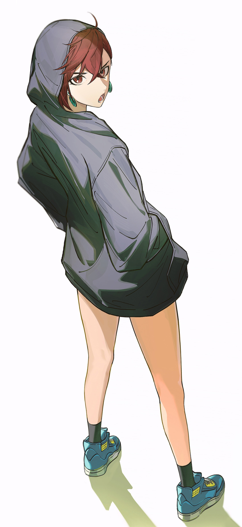 Safebooru - 1girl absurdres ayase momo bare legs black socks blue ...