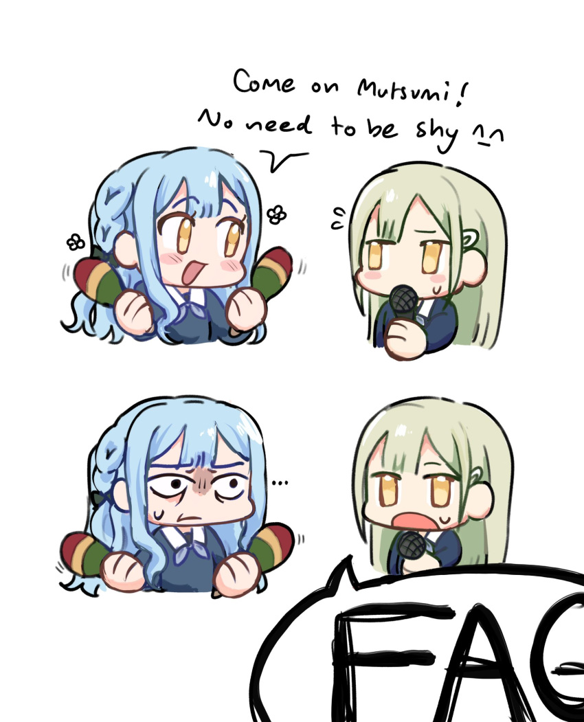 Safebooru - ... 2girls bang dream! bang dream! it's mygo!!!!! blue hair commentary english ...