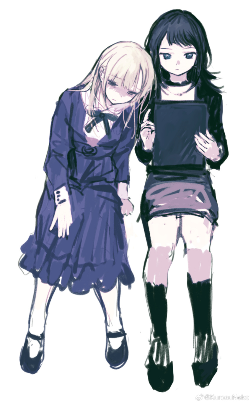 Safebooru - 2girls absurdres bang dream! bang dream! it's mygo!!!!! black choker black footwear ...