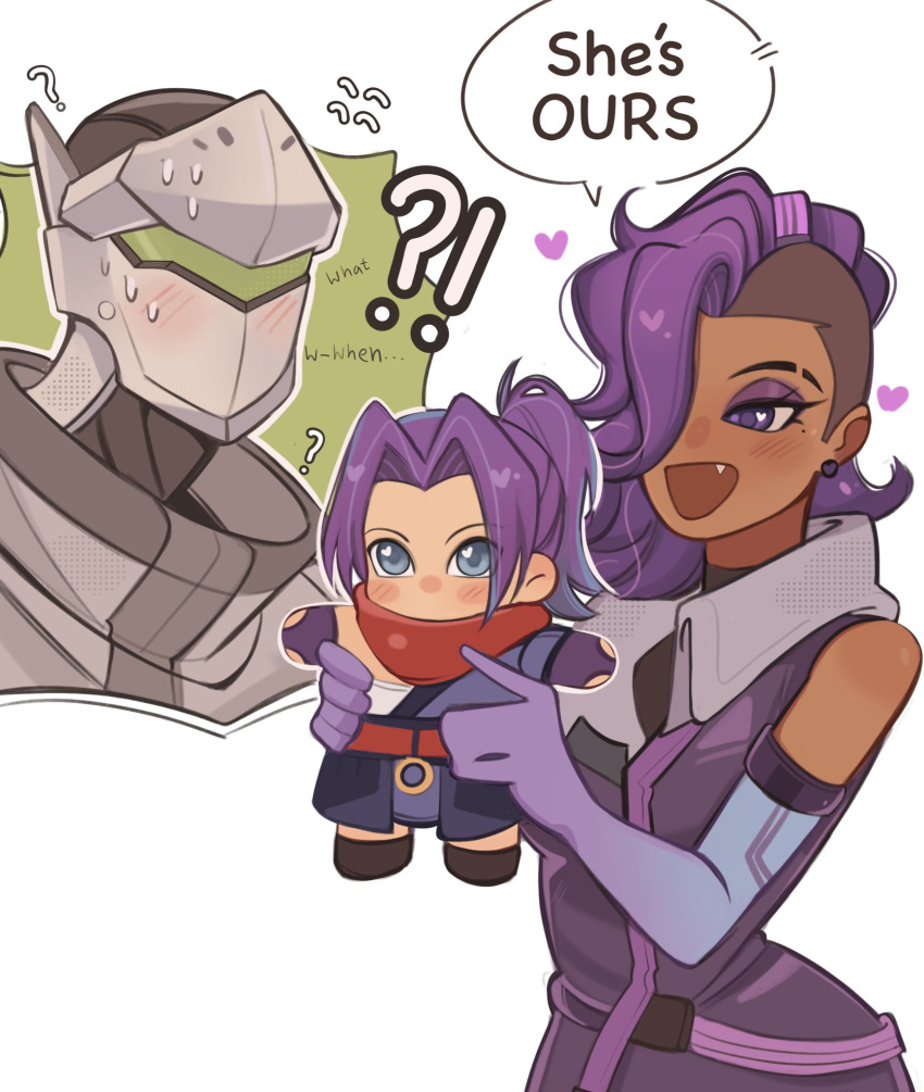 Safebooru - baby bare shoulders cyborg genji (overwatch) gloves green ...