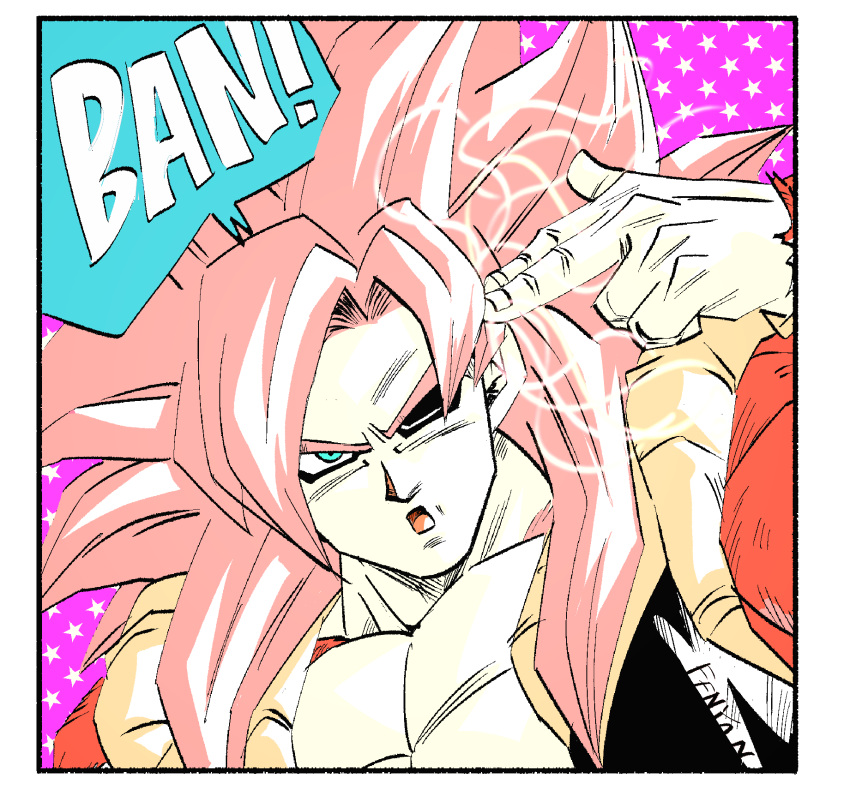 Safebooru - 1boy blue eyes border close-up dragon ball dragon ball gt ...