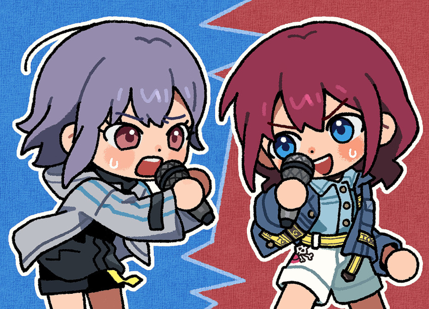 Safebooru - 2girls bang dream! bang dream! it's mygo!!!!! belt black shorts blue jacket blue ...