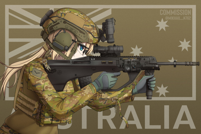 Safebooru - 1girl assault rifle australia australian army australian ...