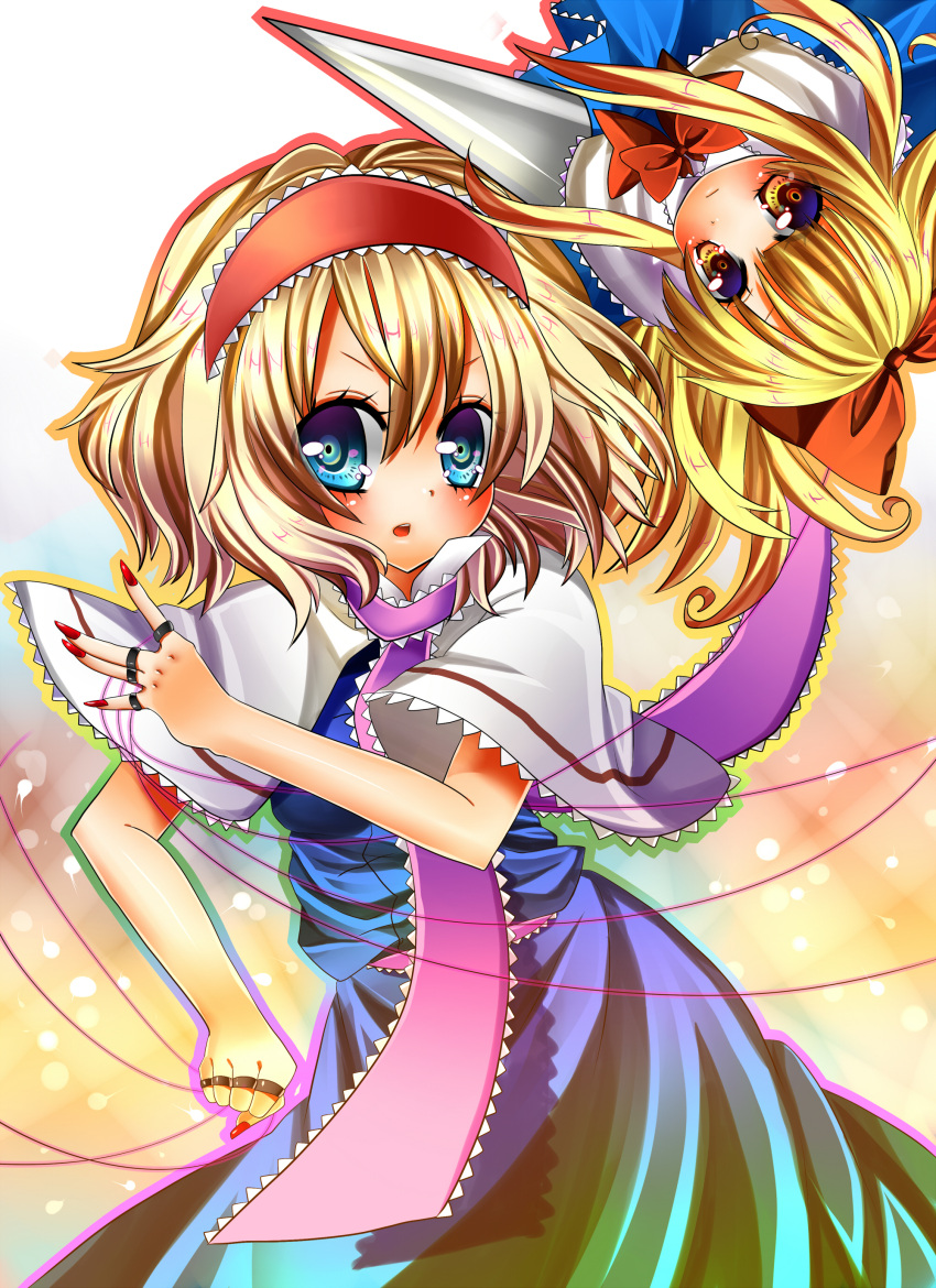 Safebooru - alice margatroid bad id beni0012 blonde hair blue eyes capelet doll hairband highres ...