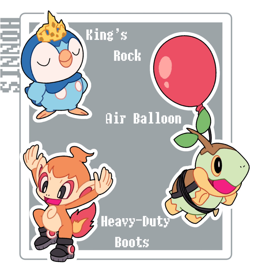 Safebooru - :d air balloon (pokemon) animal focus balloon bird black ...