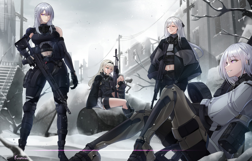 Safebooru - 4girls absurdres ak-12 ak-12 (girls' frontline) ak-15 ak-15 (girls' frontline) an-94 ...