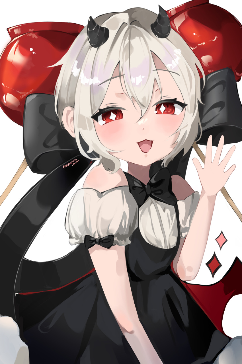 Safebooru - 1boy 1girl absurdres black bow black bowtie black dress bow bowtie candy apple candy ...