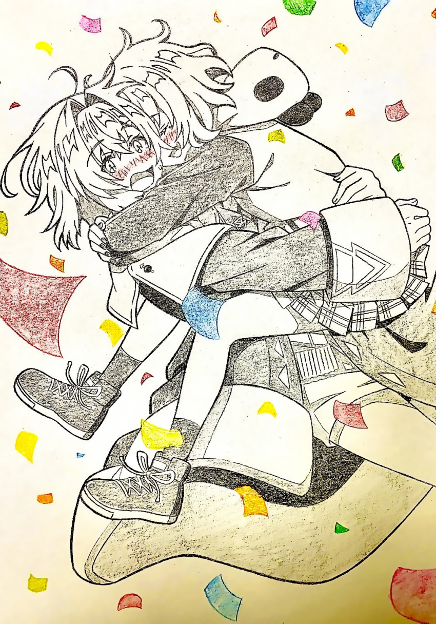 Safebooru - 2girls ahoge ange katrina ange katrina (1st costume) animal hood blush closed eyes ...