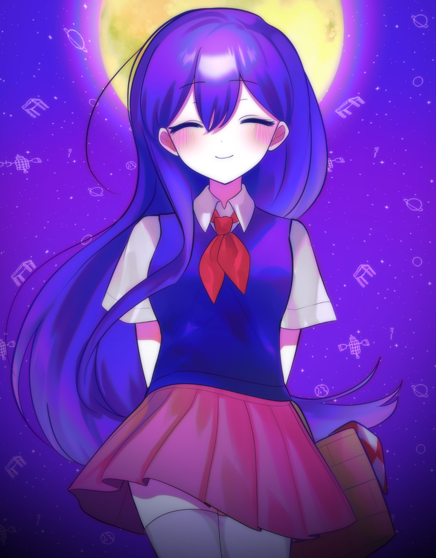 Safebooru - 1girl blush closed eyes closed mouth collared shirt colored skin highres long hair ...