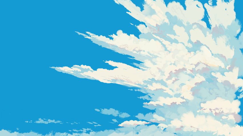 Safebooru - bangqiao yan blue sky clouds day highres no humans original outdoors scenery sky sky ...