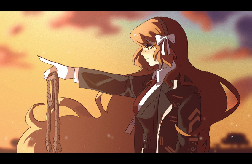 Safebooru 1girl 3nu13nu1 Arm At Side Black Jacket Black Vest Blurry 1335