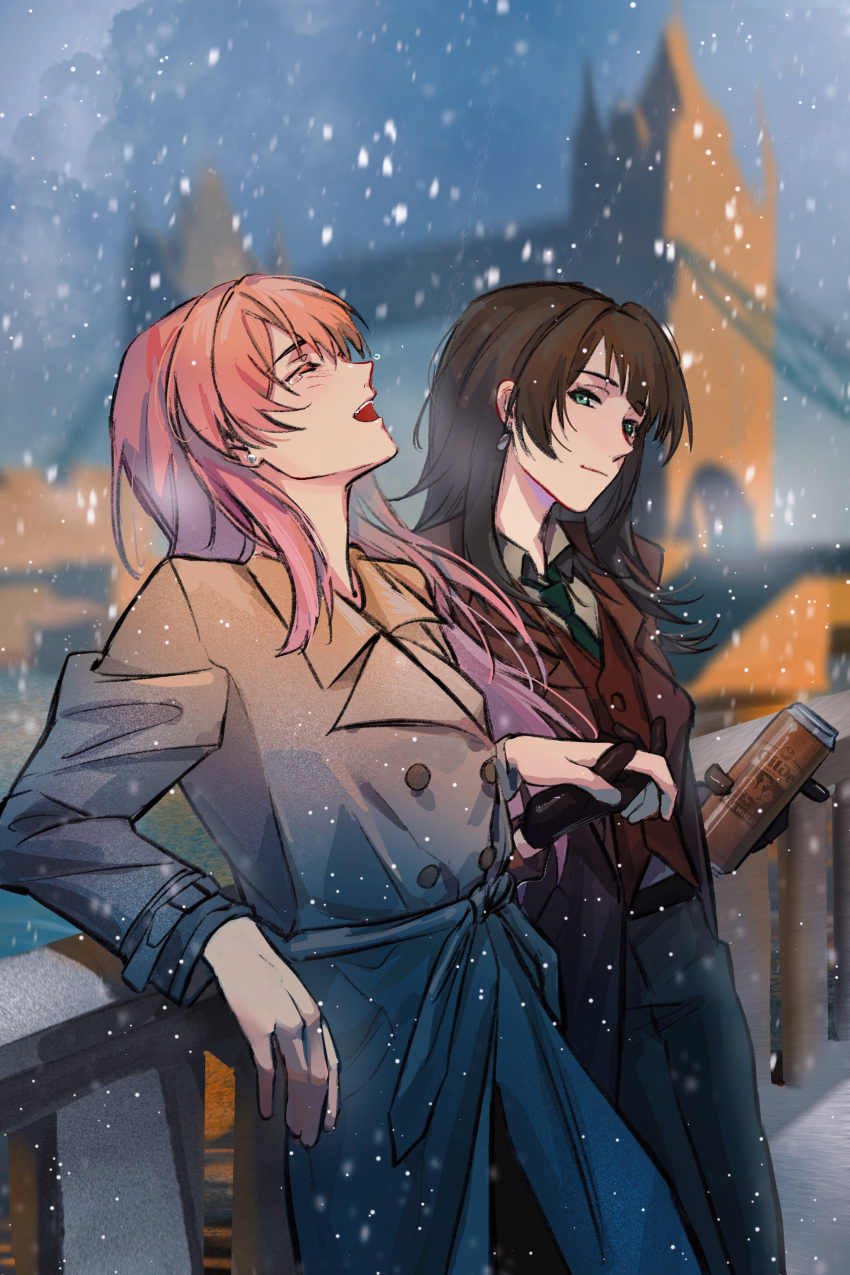 Safebooru - 2girls absurdres against railing animal ears bang dream! bang dream! it's mygo ...