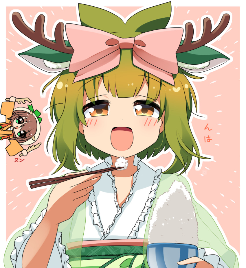 Safebooru - 2girls bashame meme blunt bangs blush bowl brown eyes brown ...