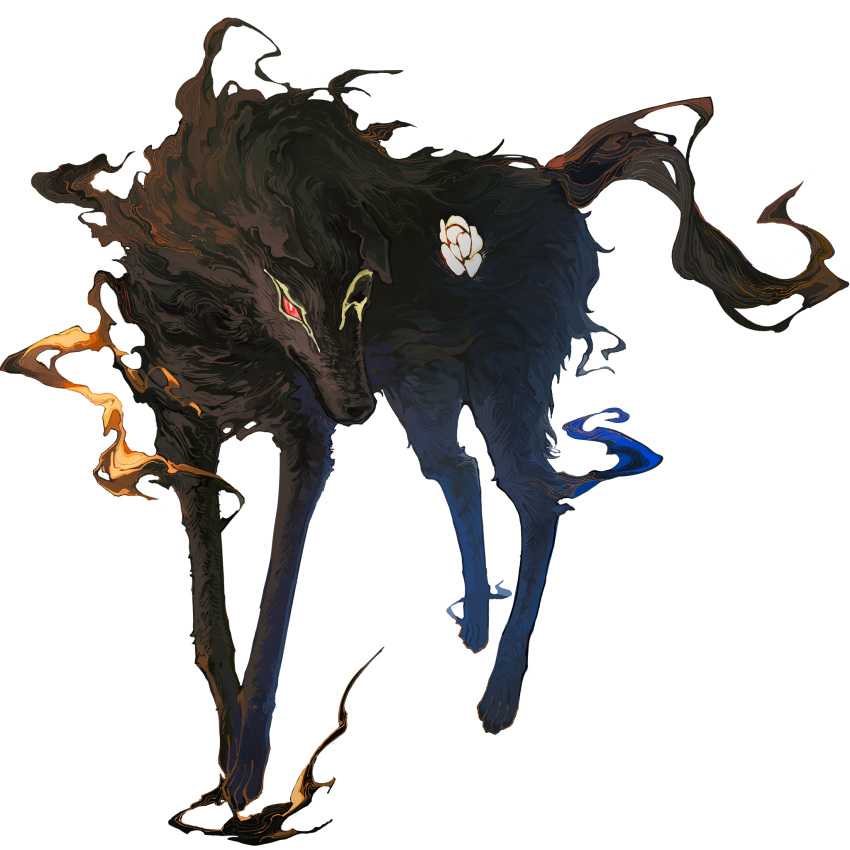 Safebooru - animal animal focus black fur body markings dog endo ...