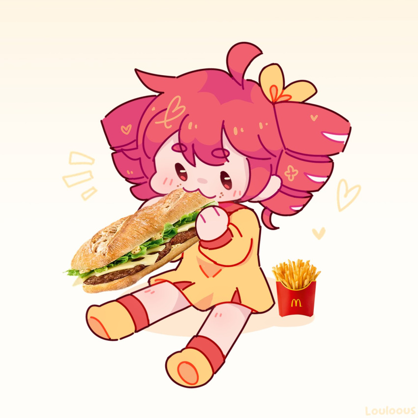 Safebooru - 1girl ahoge baguette blonde hair bow bread breasts cheese ...