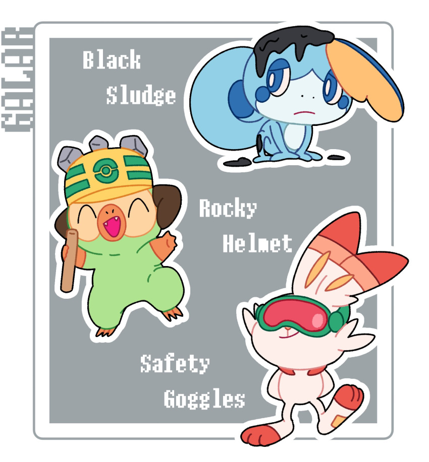 Safebooru - :d animal focus animal hands black sludge (pokemon) blue ...