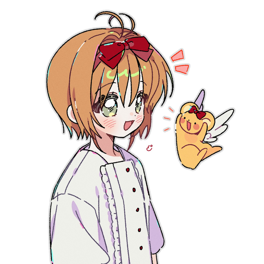 Safebooru 1girl Antenna Hair Blush Bow Brown Hair Cardcaptor Sakura 6582