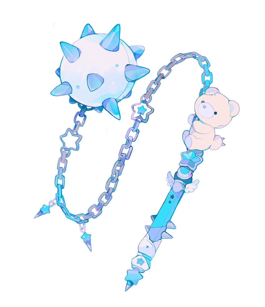Safebooru - chain flail highres no humans spikes star (symbol) stuffed ...