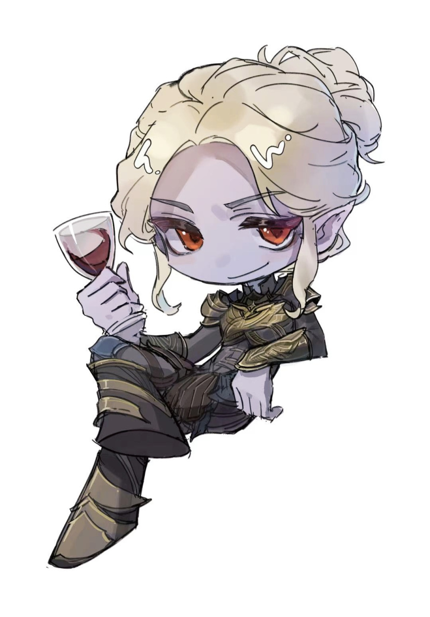 Safebooru - 1girl alcohol armor baldur's gate baldur's gate 3 blonde ...