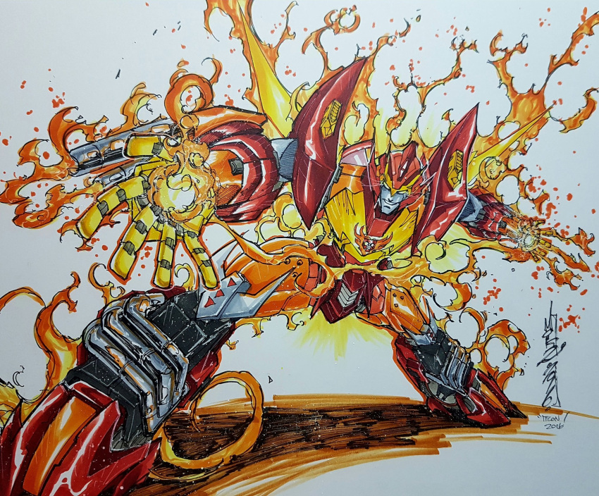 Safebooru - 1boy alex milne autobot exhaust pipe fire highres humanoid ...