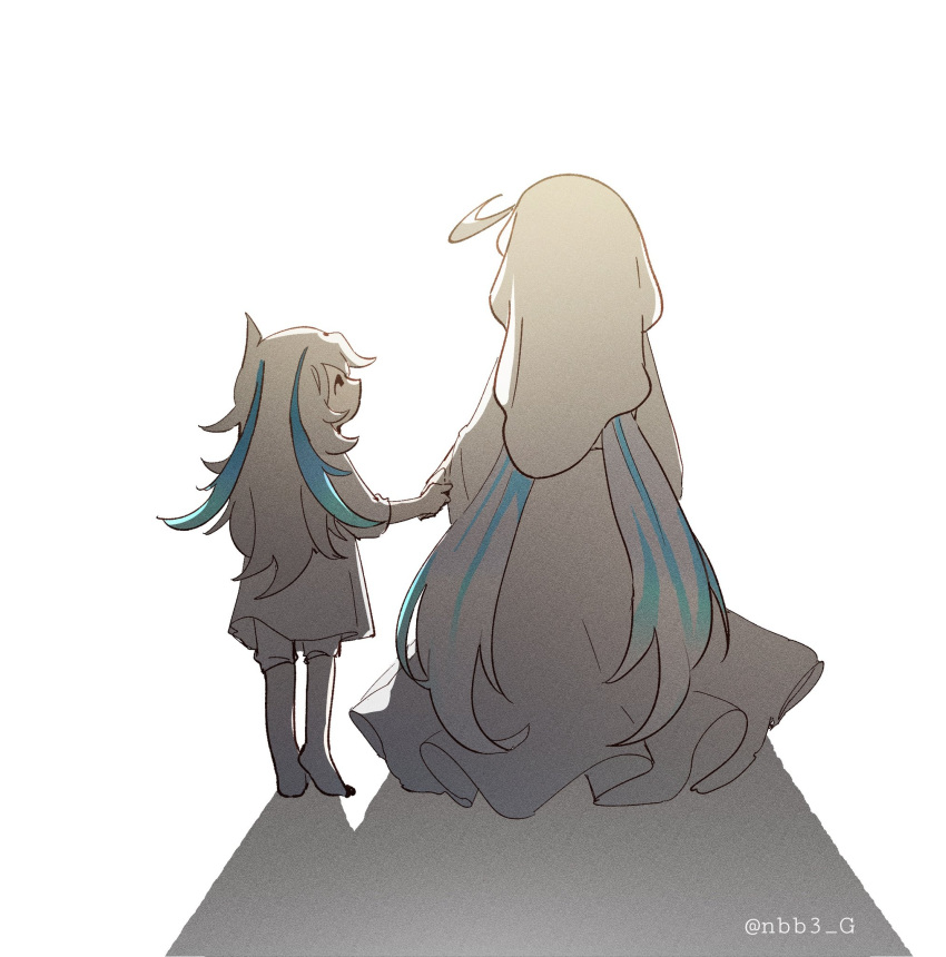 Safebooru - 1boy 1girl ahoge antennae barefoot furina (genshin impact ...