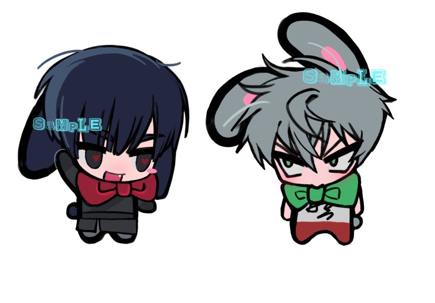 Safebooru - 2boys alien stage animal ears black coat black eyes black ...