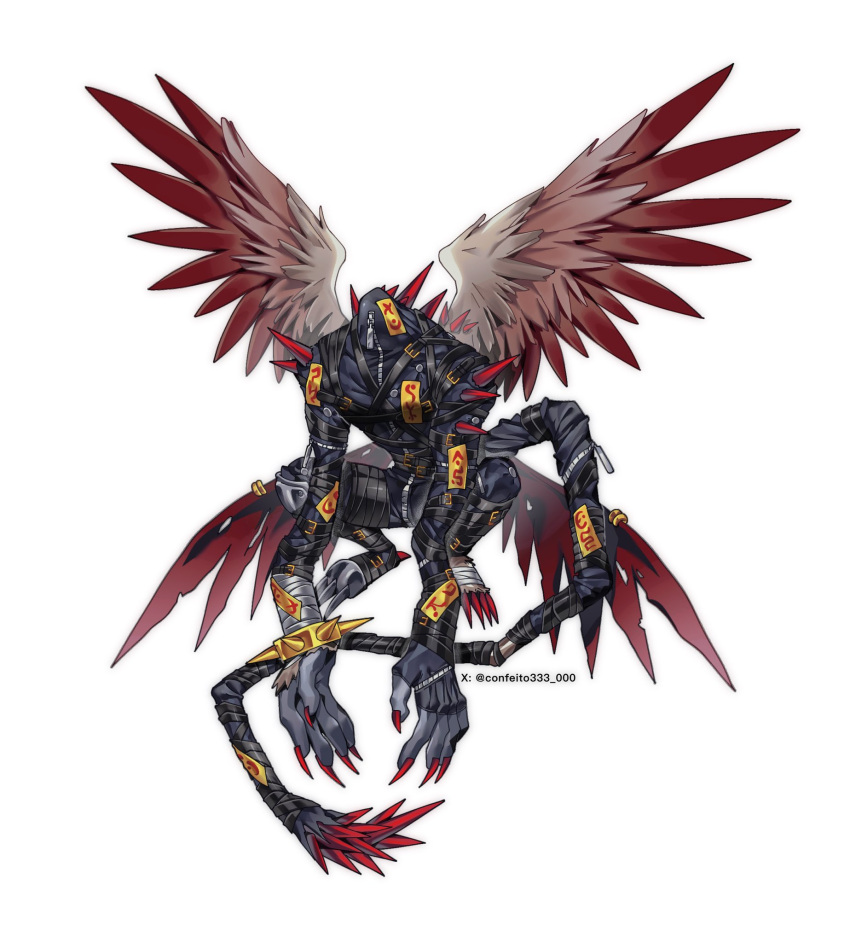 Safebooru - black bodysuit bodysuit brown feathers confeito000 333 digimon digimon (creature ...