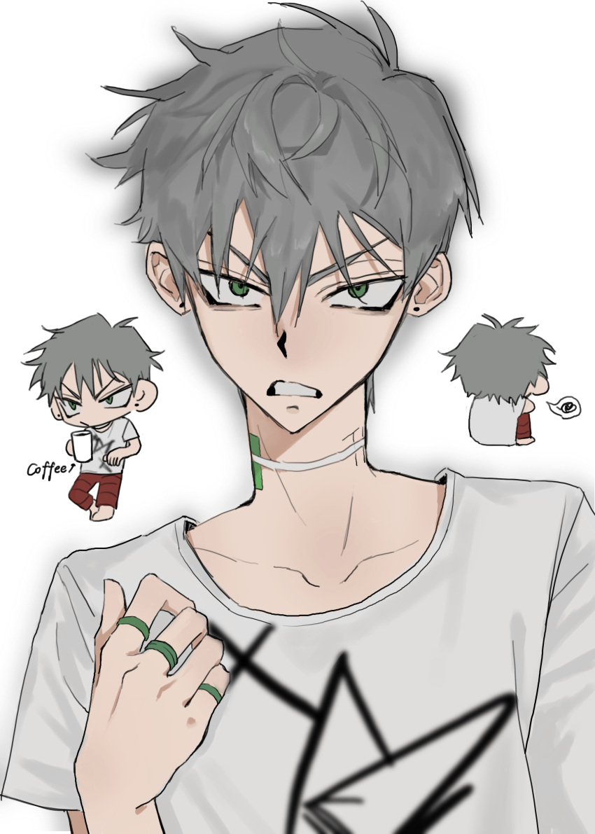 Safebooru - 1boy absurdres alien stage barefoot c0ugh choker clenched ...