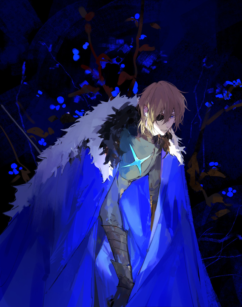 Safebooru - 1boy absurdres armor black armor black fur blonde hair blue cape blue eyes ...