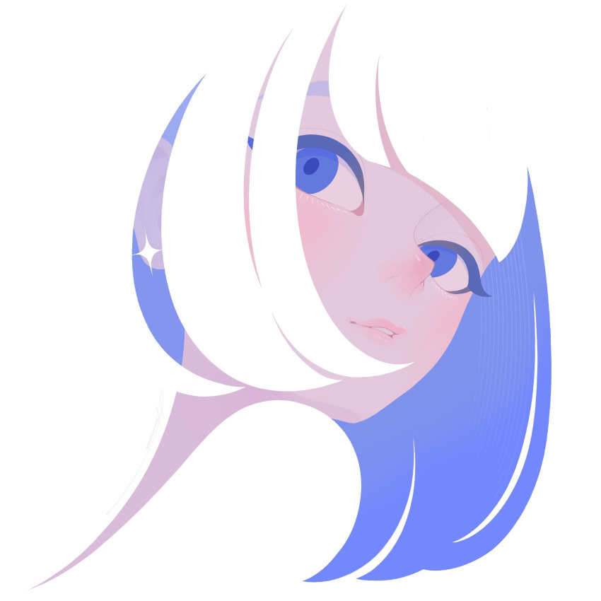 Safebooru - 1girl absurdres blue eyes blush choomoranma close-up commentary eyelashes highres ...